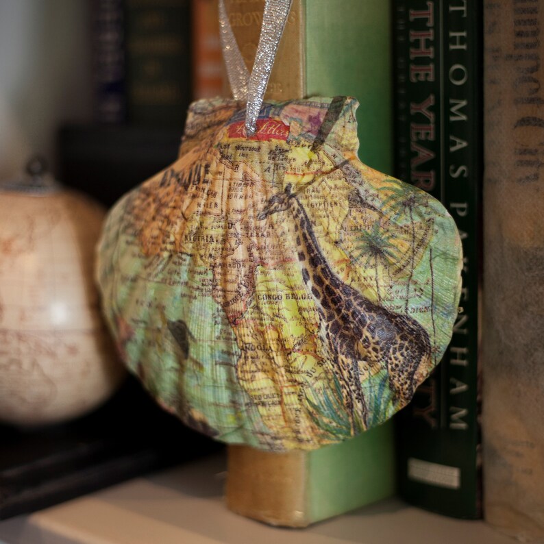 Hanging Silver Floral Decoration on a Giant Scallop Shell - Etsy