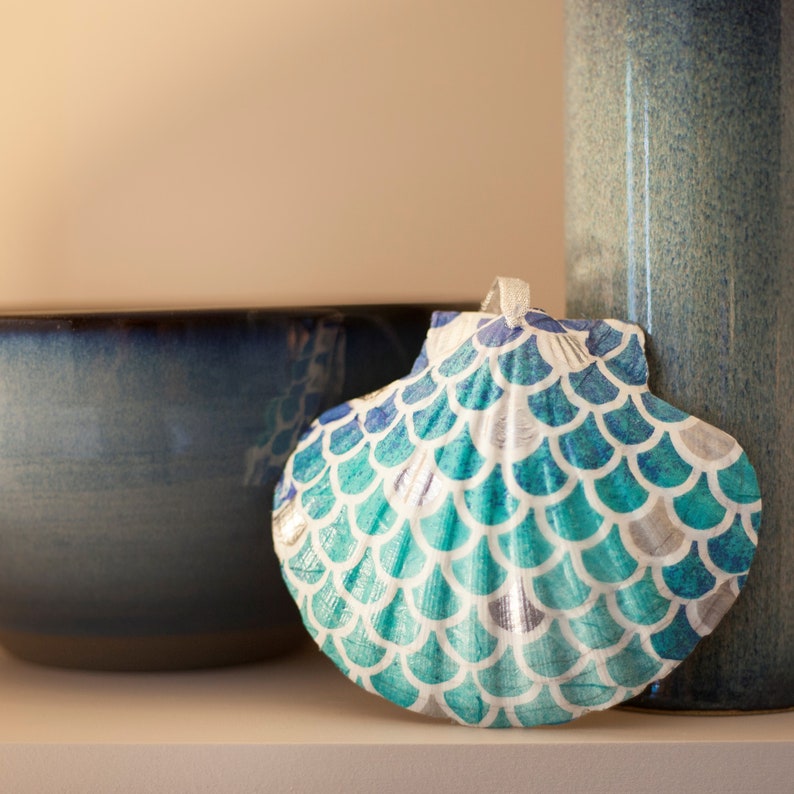 Hanging Lighthouse Decoration on a Giant Scallop Shell by | Etsy