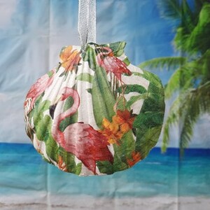 Pink Flamingo Giant Scallop Shell Decoration for Hanging Inside or ...