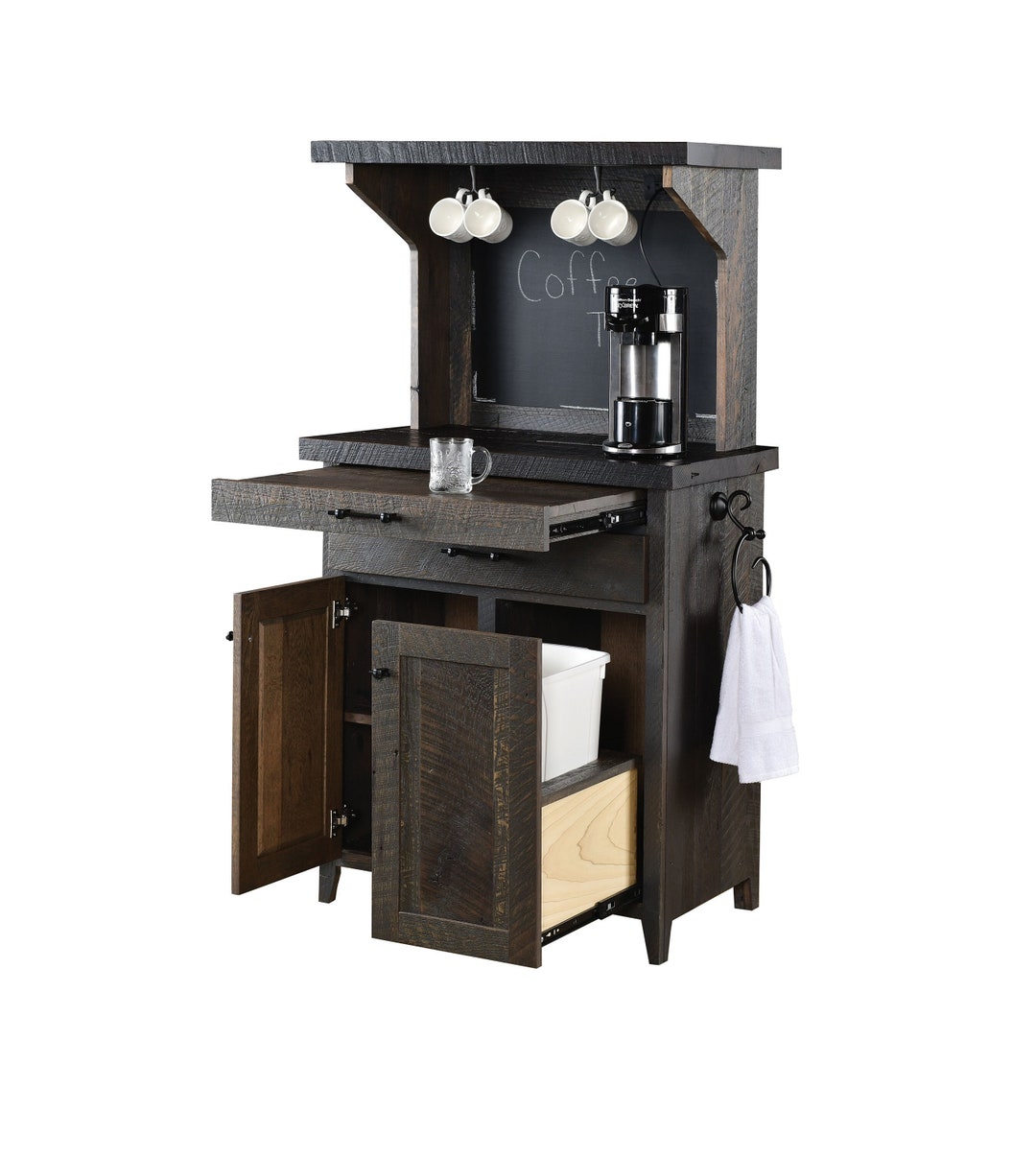 Reclaimed Barn Wood Coffee Bar - Amish Handcrafted - American Made ...