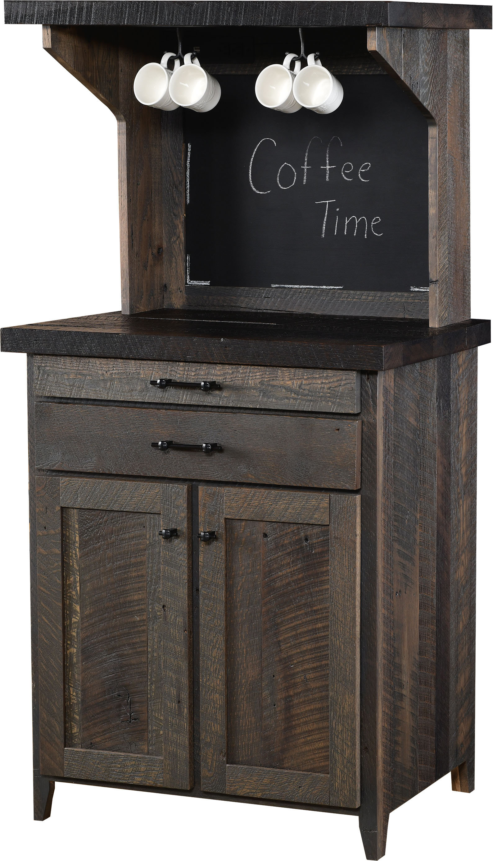Reclaimed Barn Wood Coffee Bar - Amish Handcrafted - American Made ...
