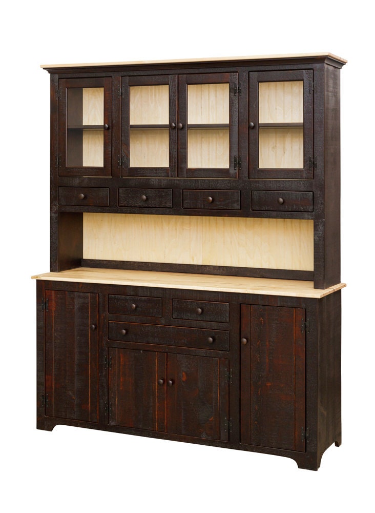 Colonial Amish Large 4-door Dining Hutch American Made - Etsy