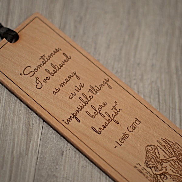 Thin Wood Bookmark - Etsy