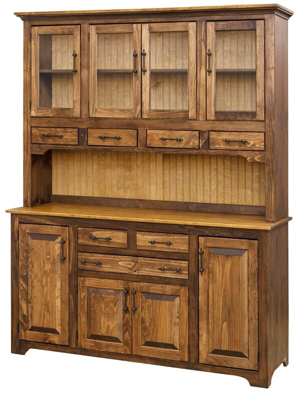 Colonial Amish Large 4-door Dining Hutch American Made - Etsy
