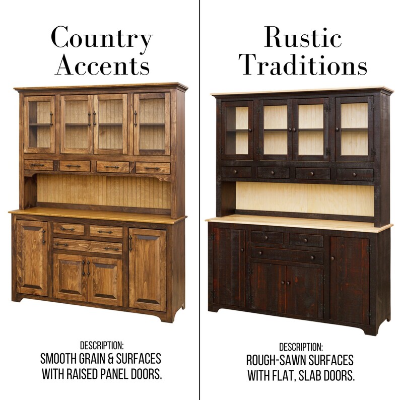 Colonial Amish Large 4-door Dining Hutch American Made - Etsy