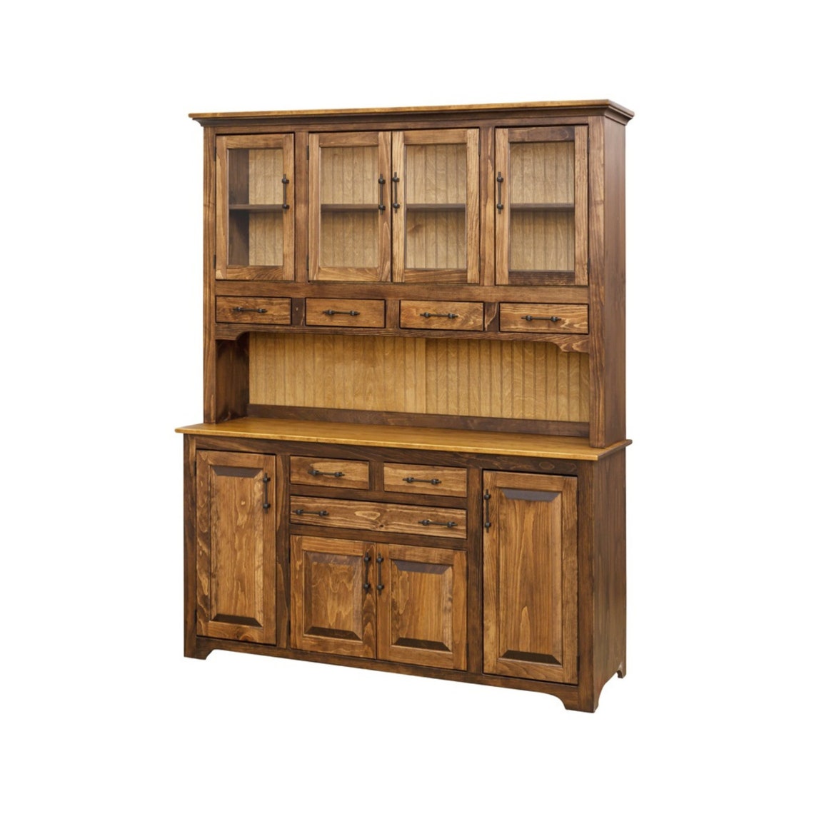 Colonial Amish Large 4-door Dining Hutch American Made - Etsy