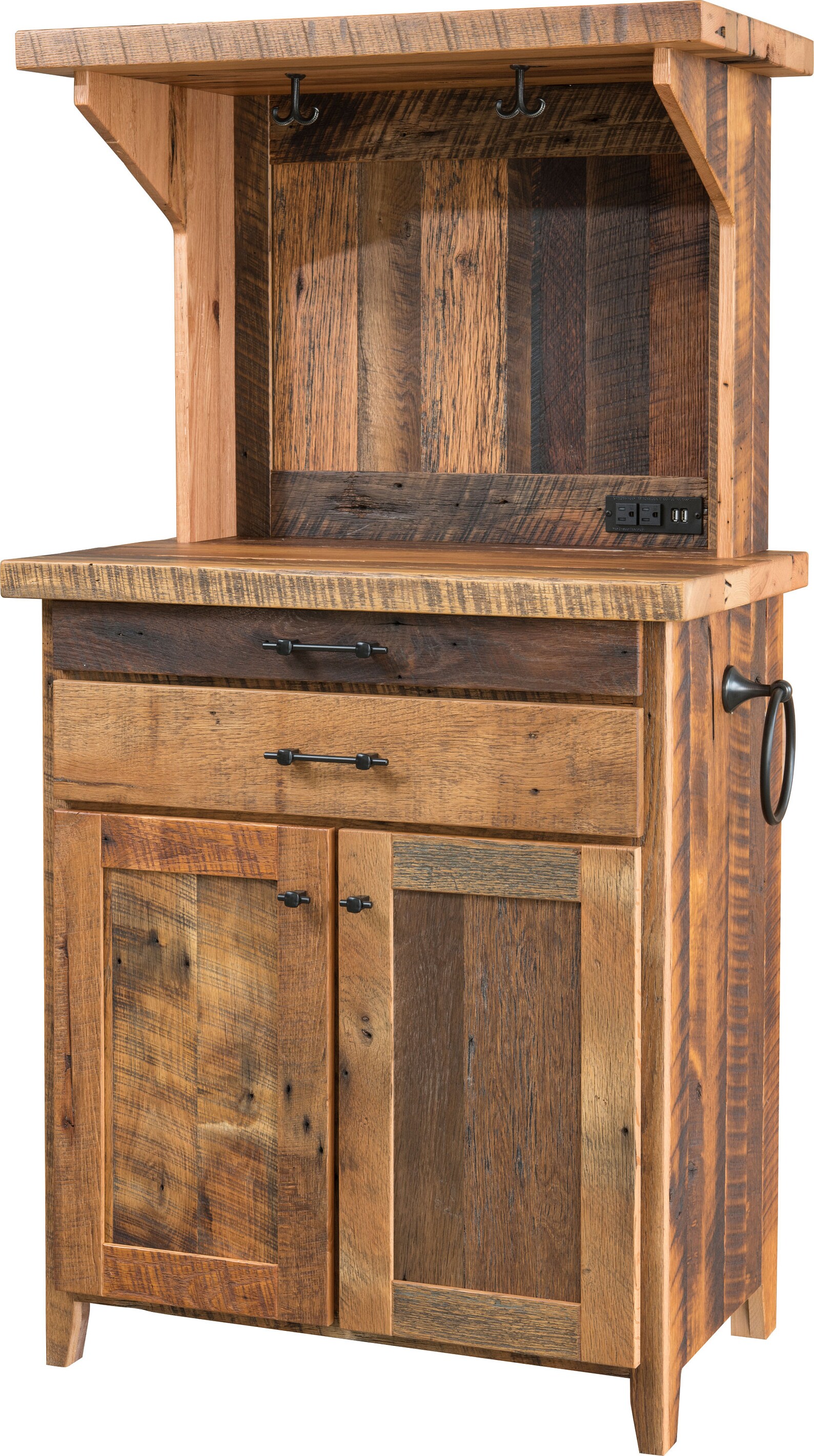 Reclaimed Barn Wood Coffee Bar - Amish Handcrafted - American Made ...