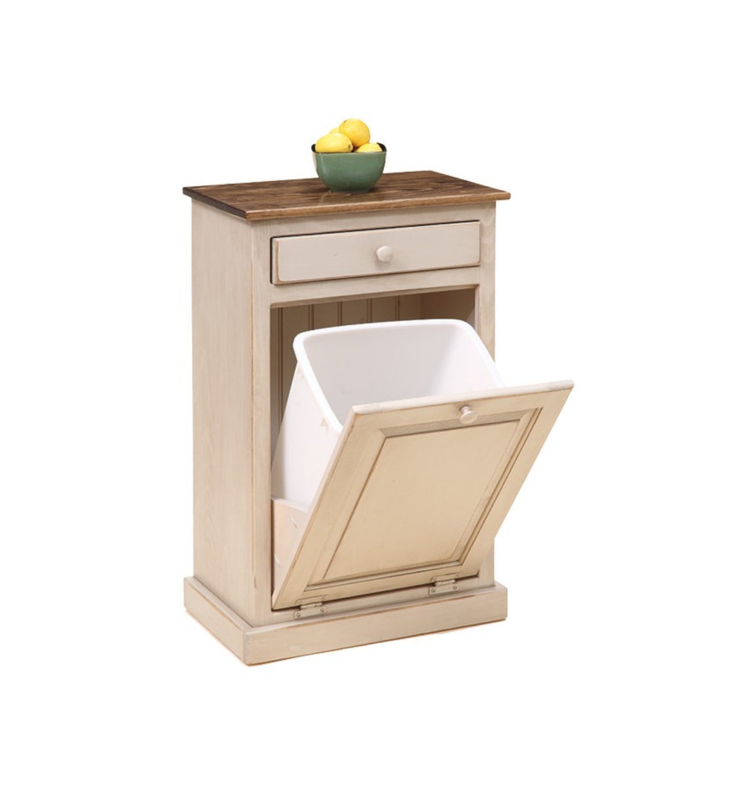 Amish Handcrafted Tilt Out Trash Bin Cabinet Free Shipping - Etsy