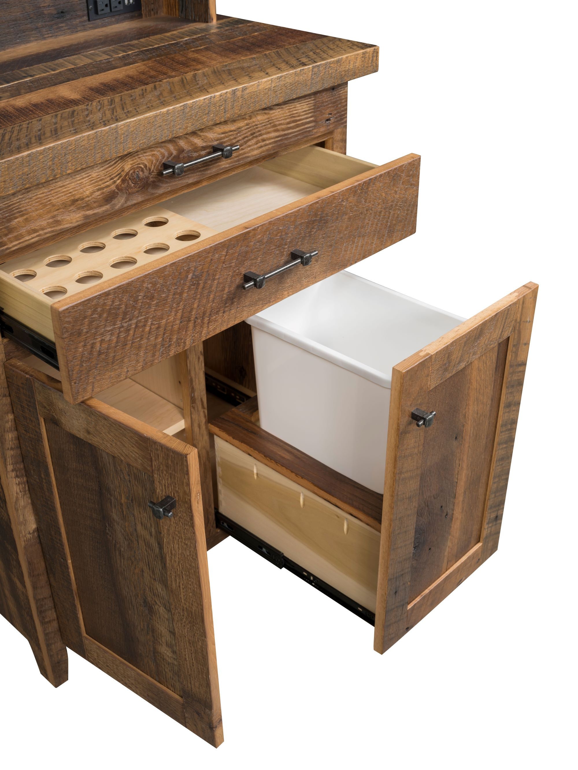 Reclaimed Barn Wood Coffee Bar - Amish Handcrafted - American Made ...