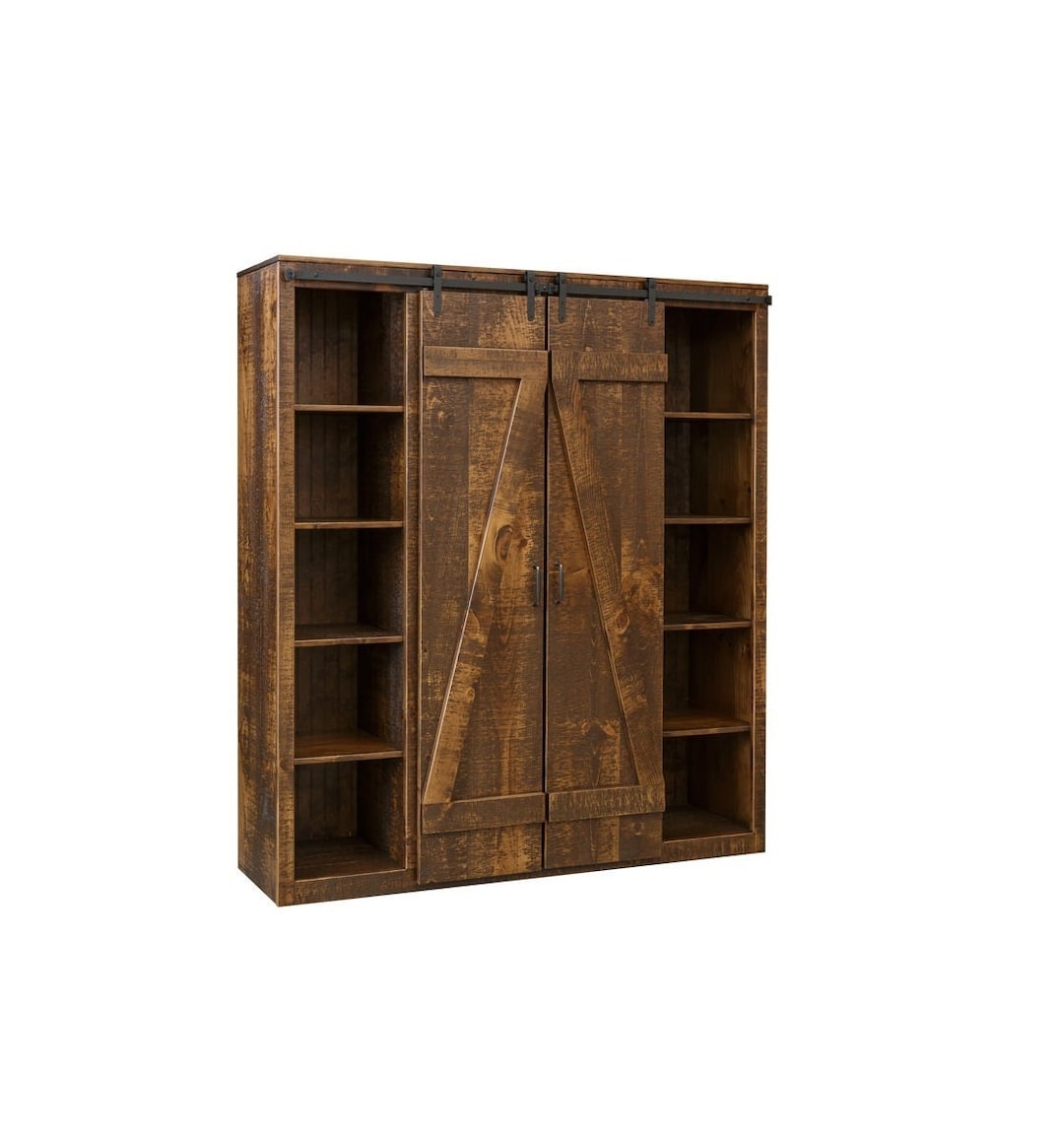 Timberland Amish Barn Door Bookcase Handcrafted From Solid Wood Free ...