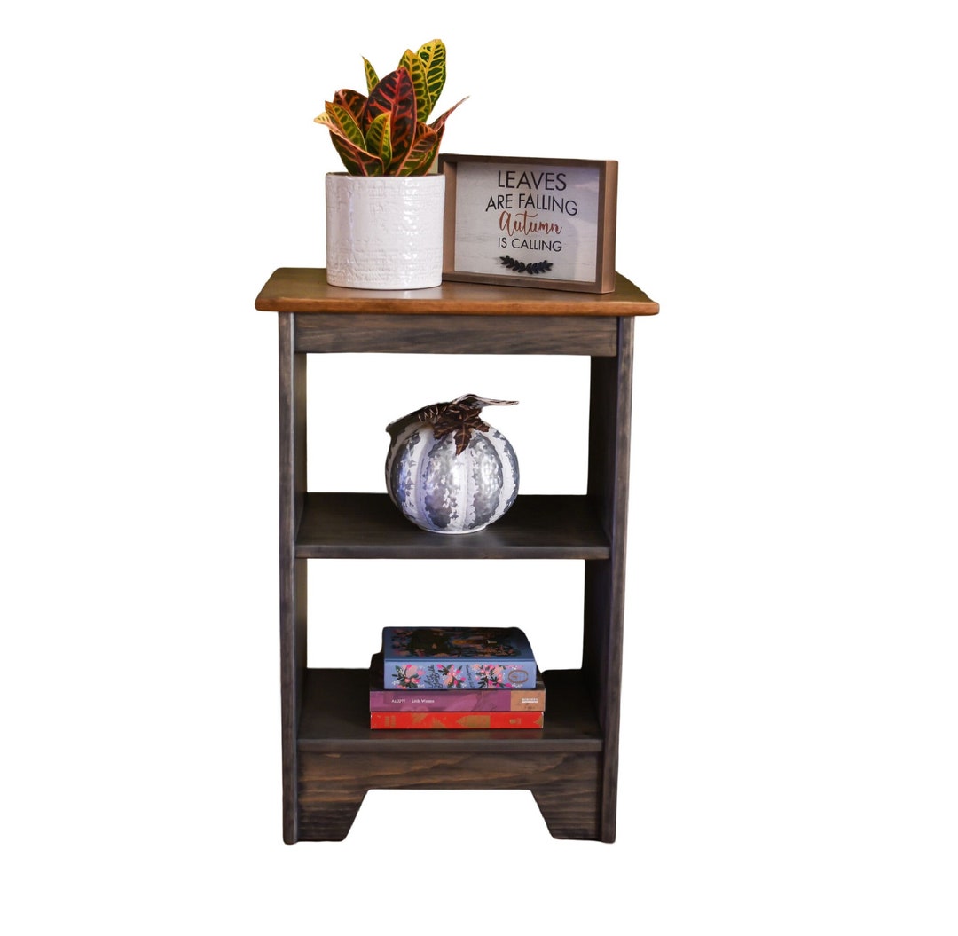 Amish Handcrafted 2-tier Shelf / End Table - Free Shipping - Etsy