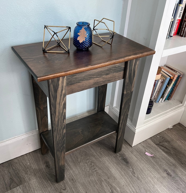 Amish Handcrafted Solid Wood Box Table - Free Shipping - Etsy