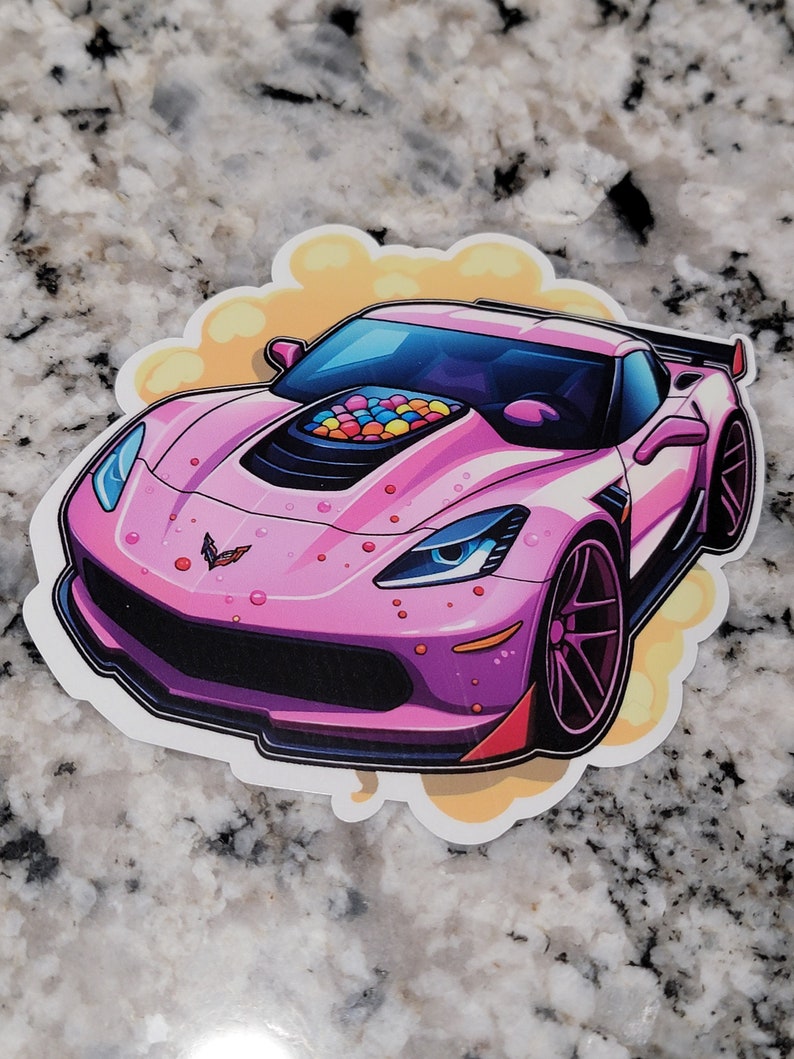Race Car Corvette Z06 Sticker - Etsy