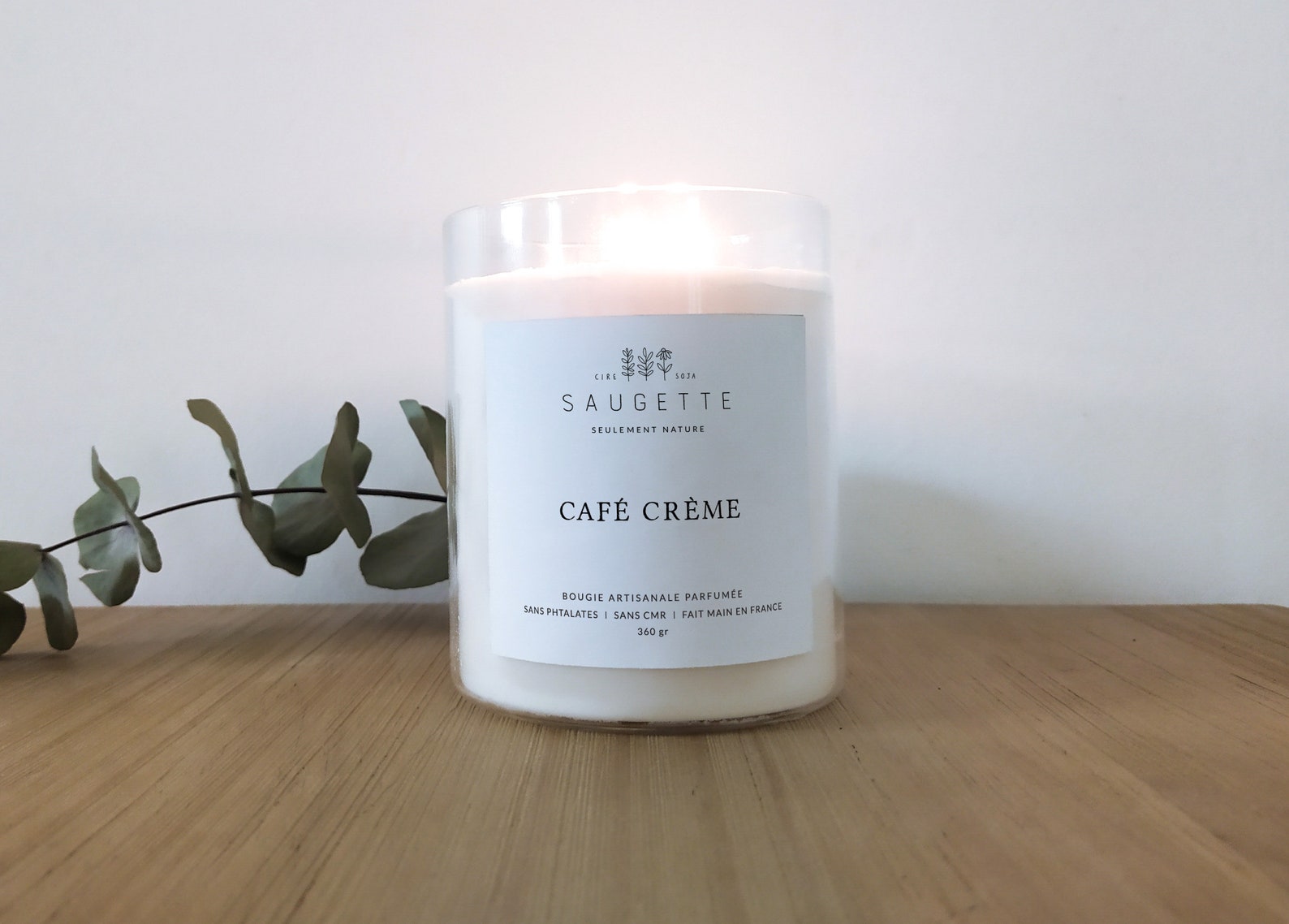 Café-crème - Bougie artisanale parfumée à la cire de soja naturelle ...