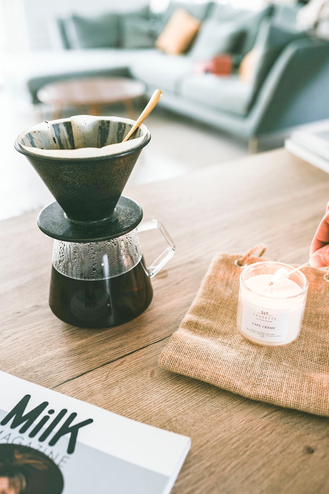 Café-crème - Bougie artisanale parfumée à la cire de soja naturelle ...