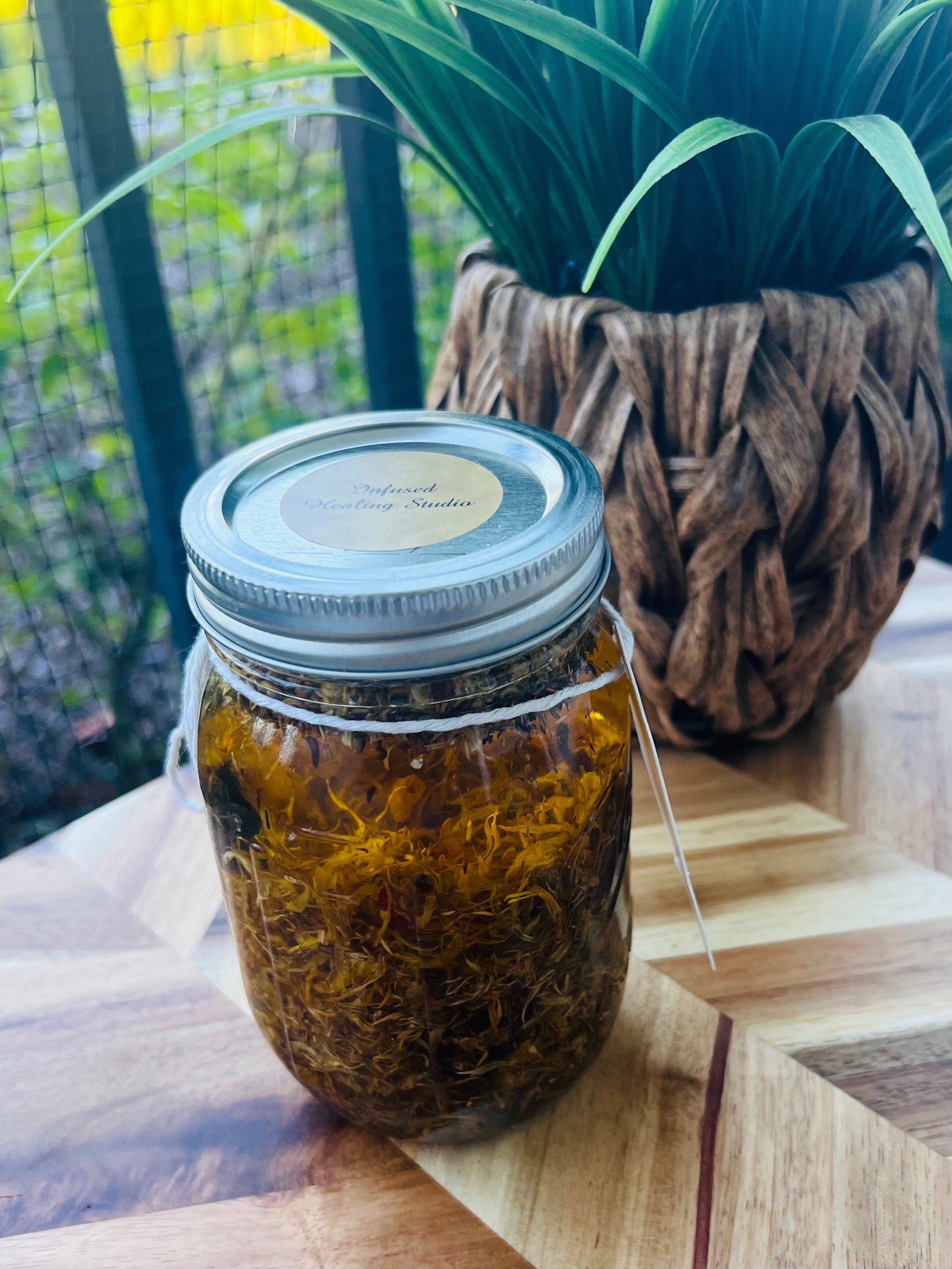 Burdock Root and Calendula Oil, Solor Infused Herbal Oil for Hair and ...