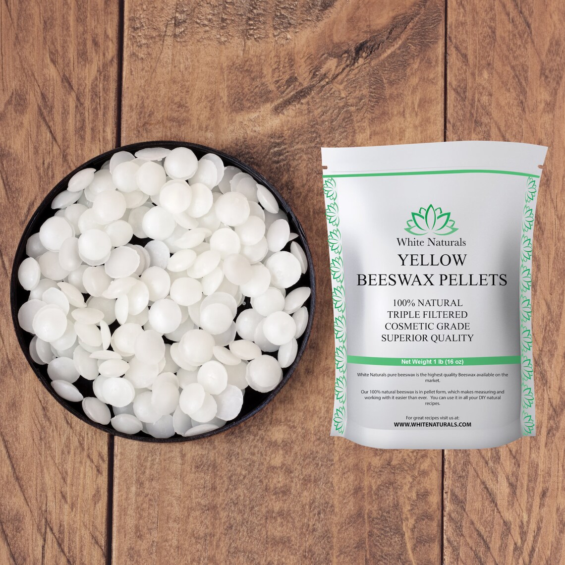 White Beeswax Pellets 2 lb 1lb in each bag Pure Organic | Etsy