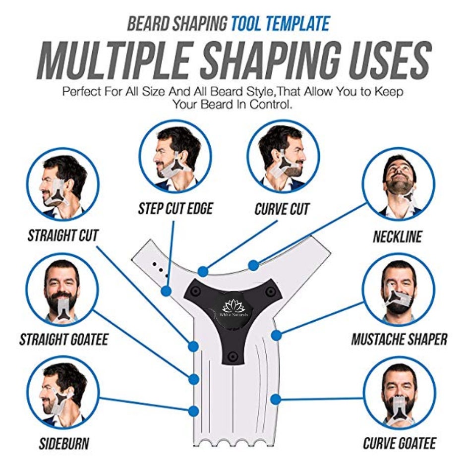Beard Shaping Tool Guide Great Styling Template For Perfect Etsy Canada