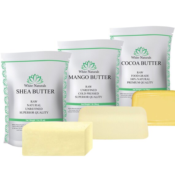 Shea Butter Cocoa Butter Mango Butter Set Each Butter is 1 - Etsy