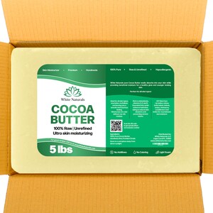 Raw Cocoa Butter Bulk 5 Lb, Unrefined, Grade A, Pure, Organic, Food ...