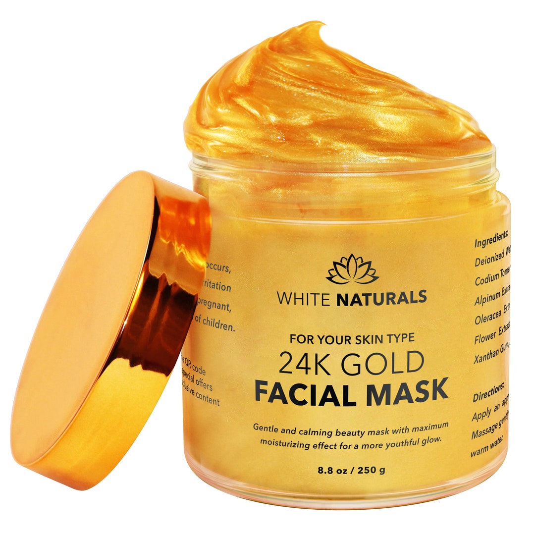 24K Gold Facial Mask by White Naturals: Rejuvenating Anti-aging Face ...