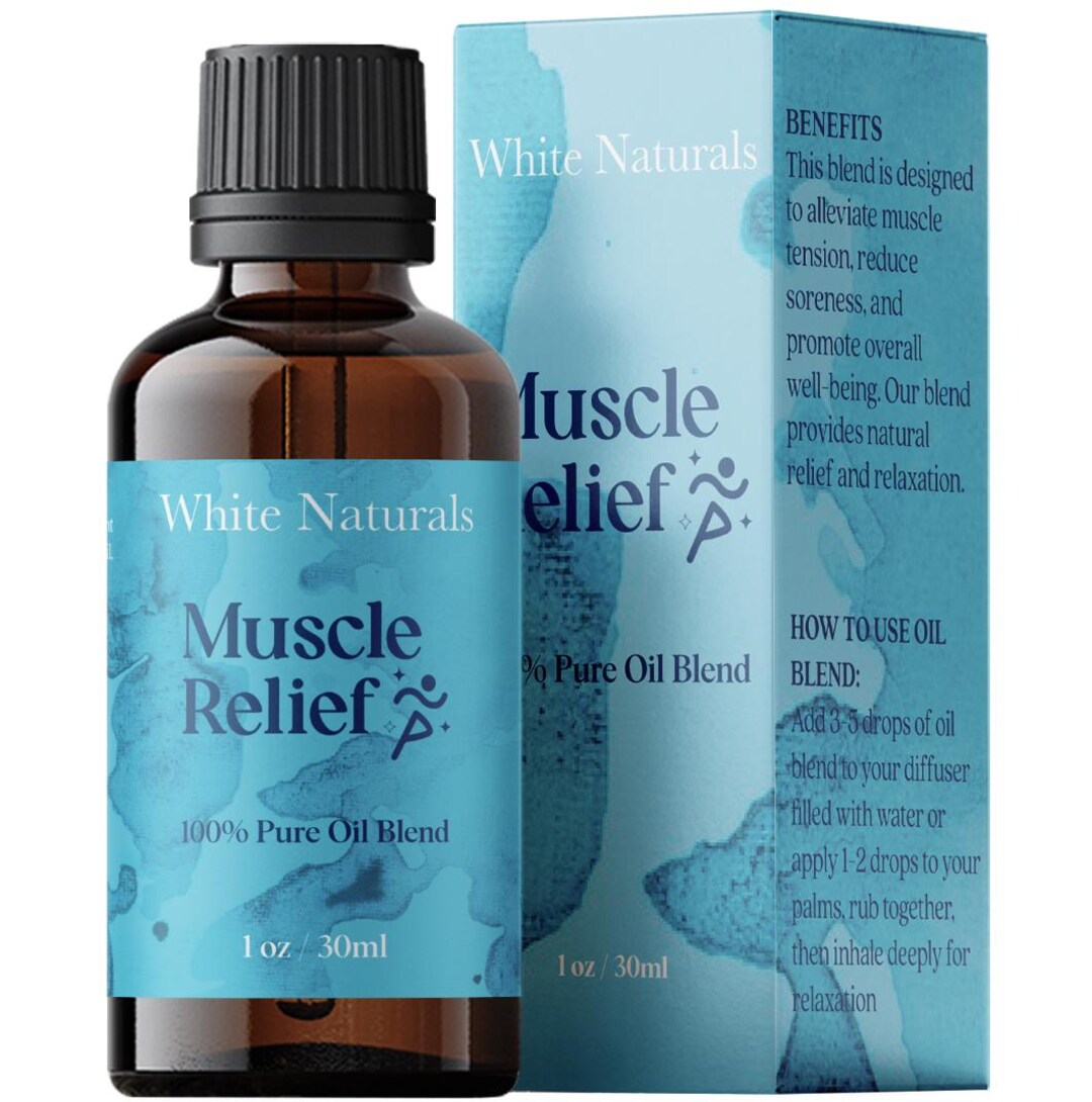 Muscle Relief Essential Oil Blend, Soothing Oil for Sore Muscles Therapeutic Oil for Relaxation ...