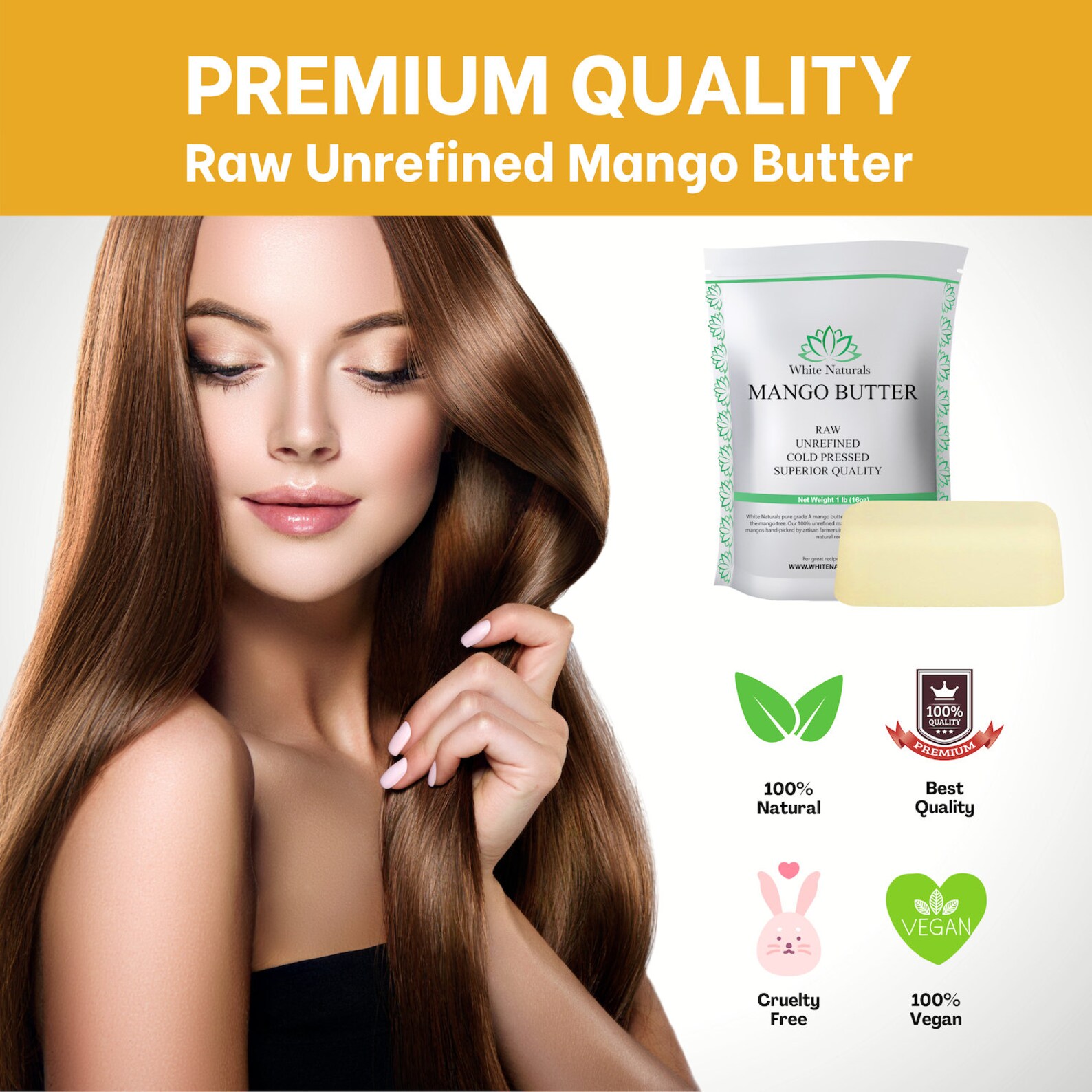 Raw Mango Butter 1 lb Unrefined Natural Organic Amazing | Etsy