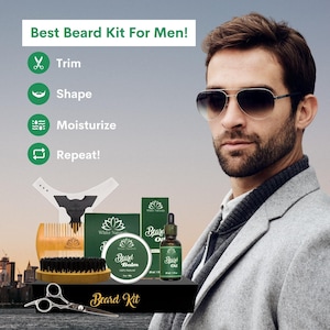 Beard Kit, Beard Kit for Men Care, Perfect Gift Husband, Man for ...