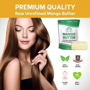 Raw Mango Butter (1 Lb) Unrefined, Natural, Organic, Amazing Skin ...