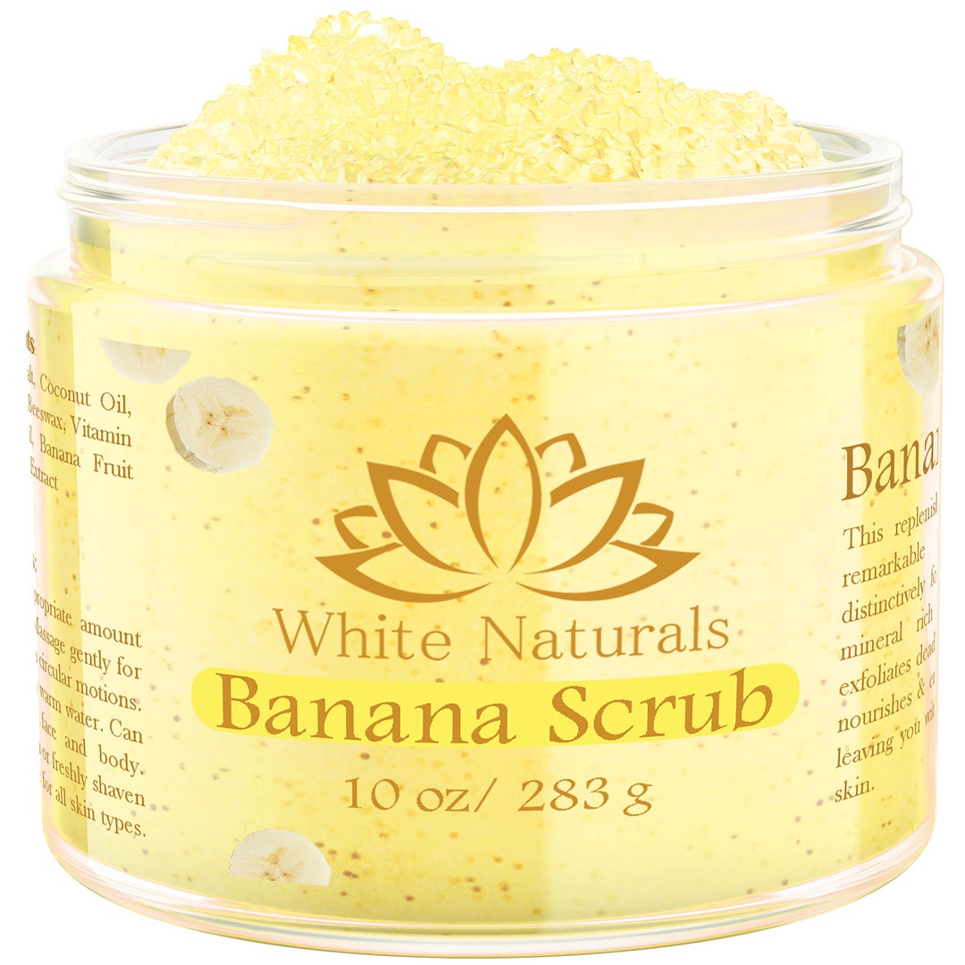 Organic Banana Body Scrub, Moisturizing and Exfoliating Face & Body ...