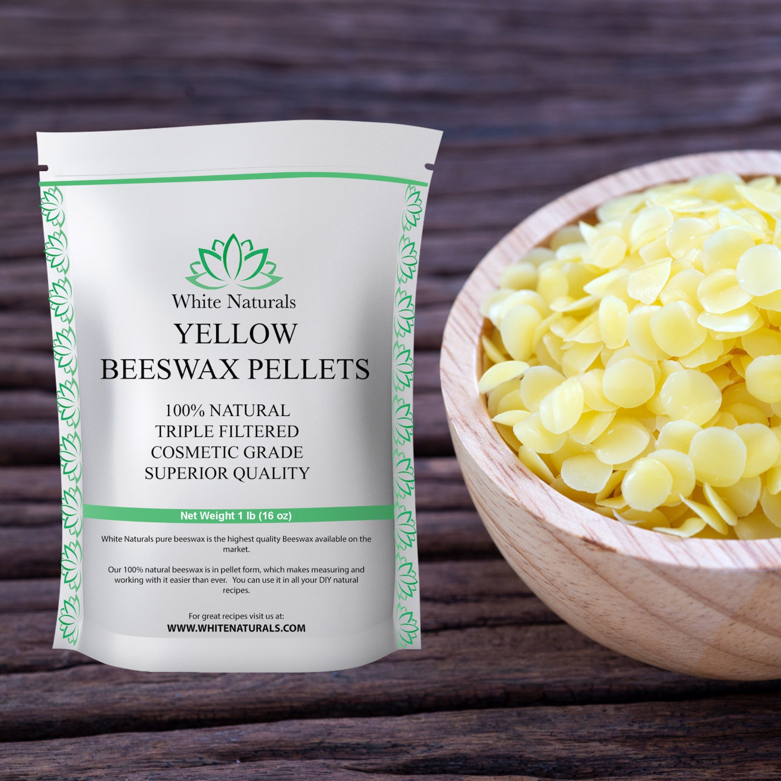 Organic Yellow Beeswax Pellets 2 lb 1 lb in each bag | Etsy