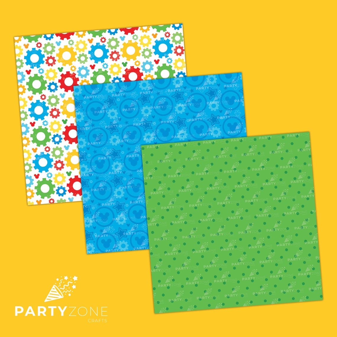 Mickey Mouse Clubhouse Digital Paper Pack, Mickey Birthday, Mickey ...