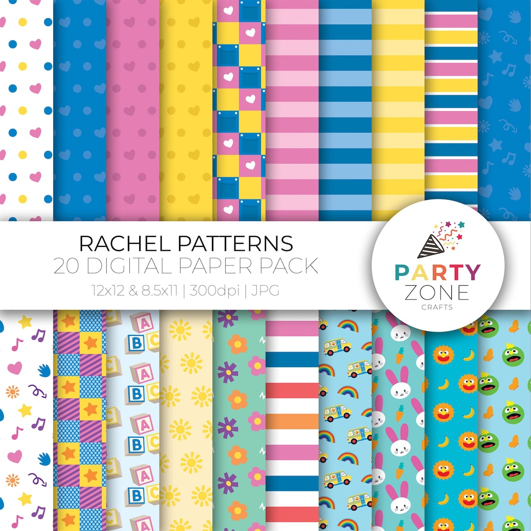 Ms Rachel Digital Paper Pack, Ms Rachel Birthday, Ms Rachel Party ...