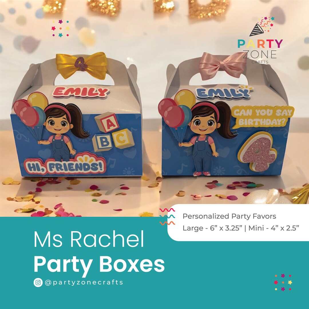 Ms Rachel Gable Boxes, Decorated Boxes, Ms Rachel Party Favors, Made to ...