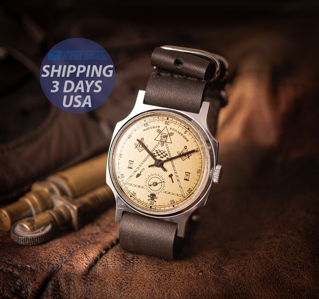 Masonic Watch, Pobeda Masonic, Vintage Style Watches, Vintage Watch ...