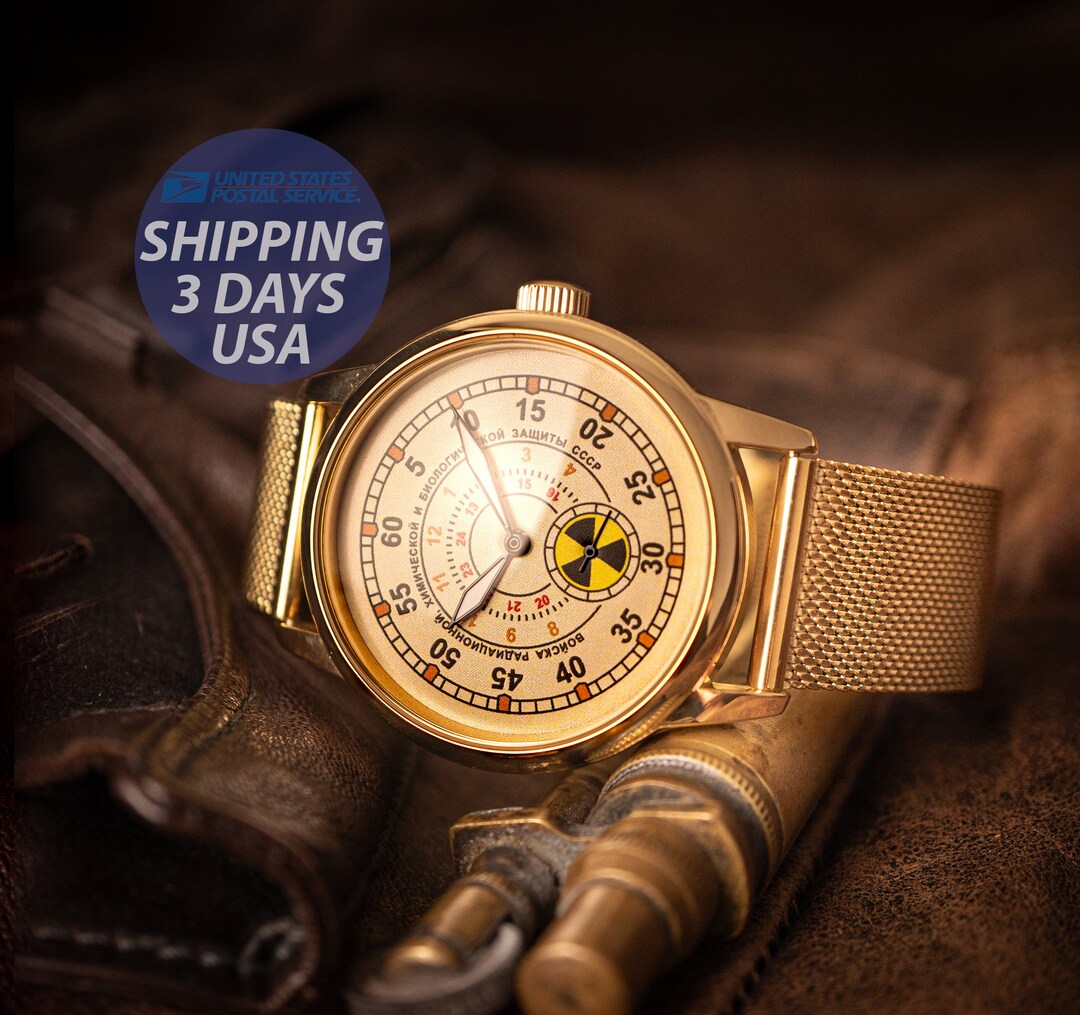 Vintage Watch, Metal Bracelet Watch, Soviet Watch, Chemical Protection ...