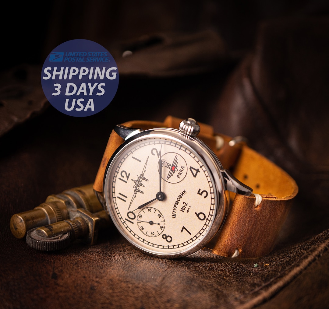 Soviet Watch, Pilot, " Attack Aircraft '' Aviator, Vintage Watch, Mens ...