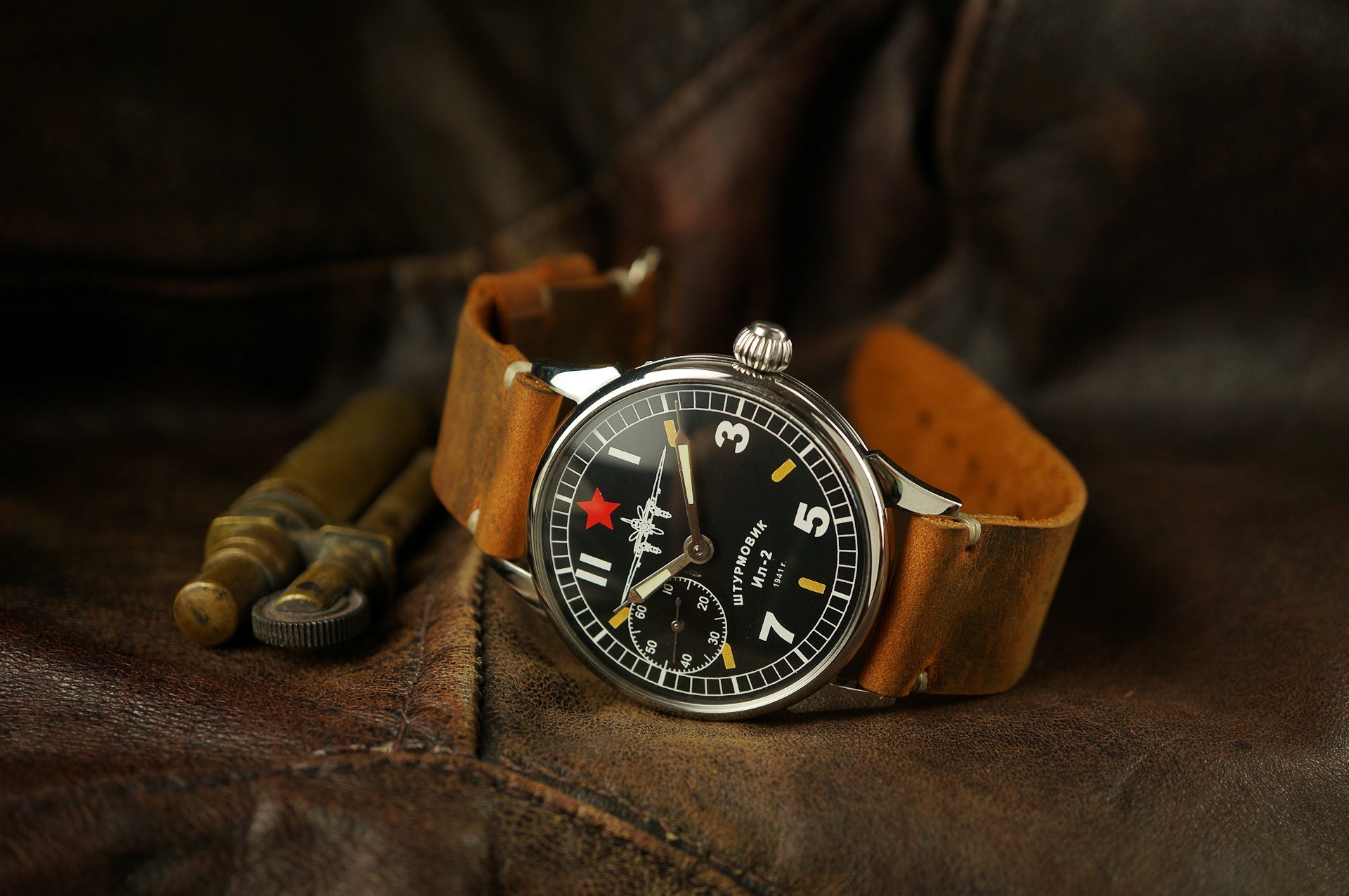 Soviet watch Aviator vintage watch Mens watch USSR watch | Etsy