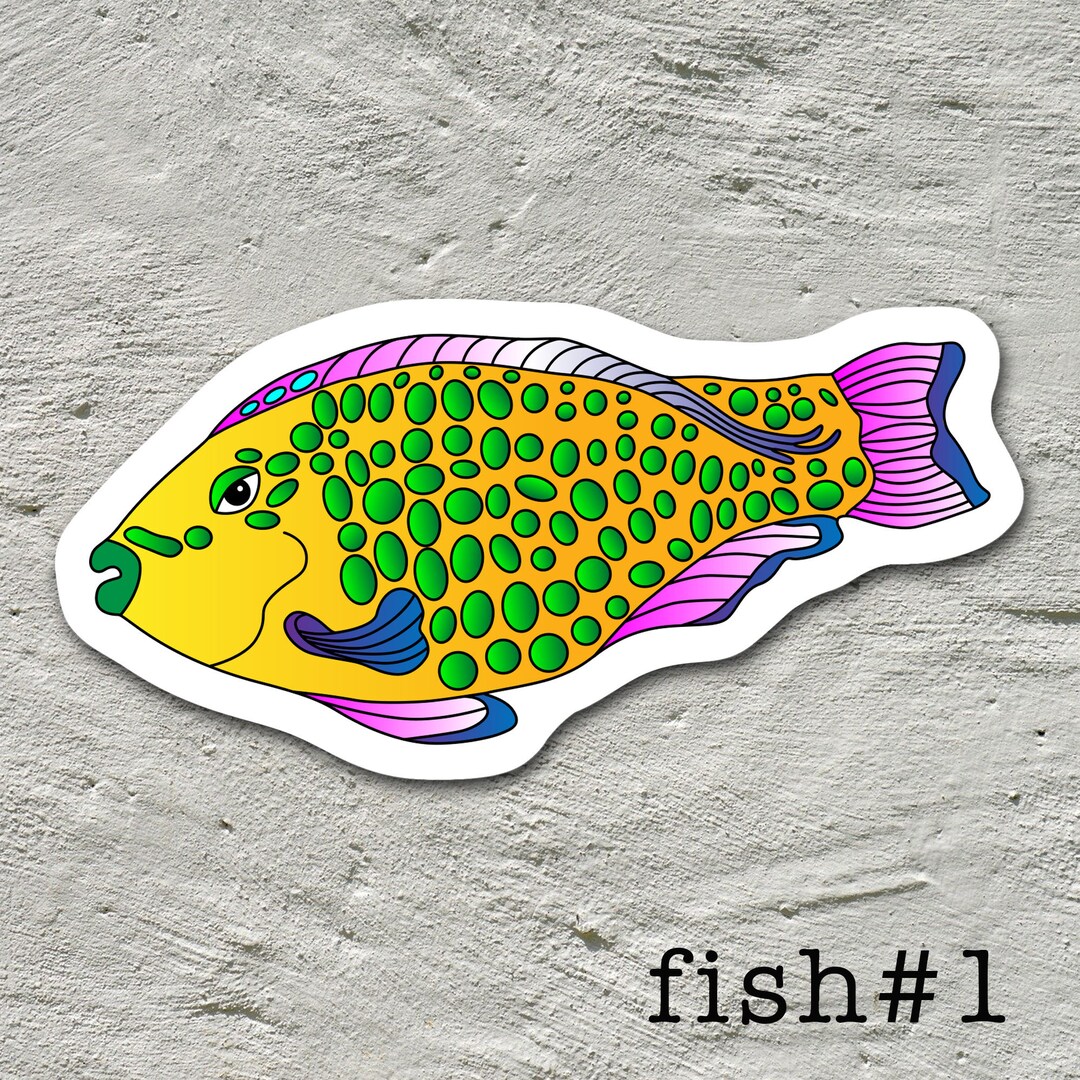 Coral Reef Stickers Fish Collection - Etsy