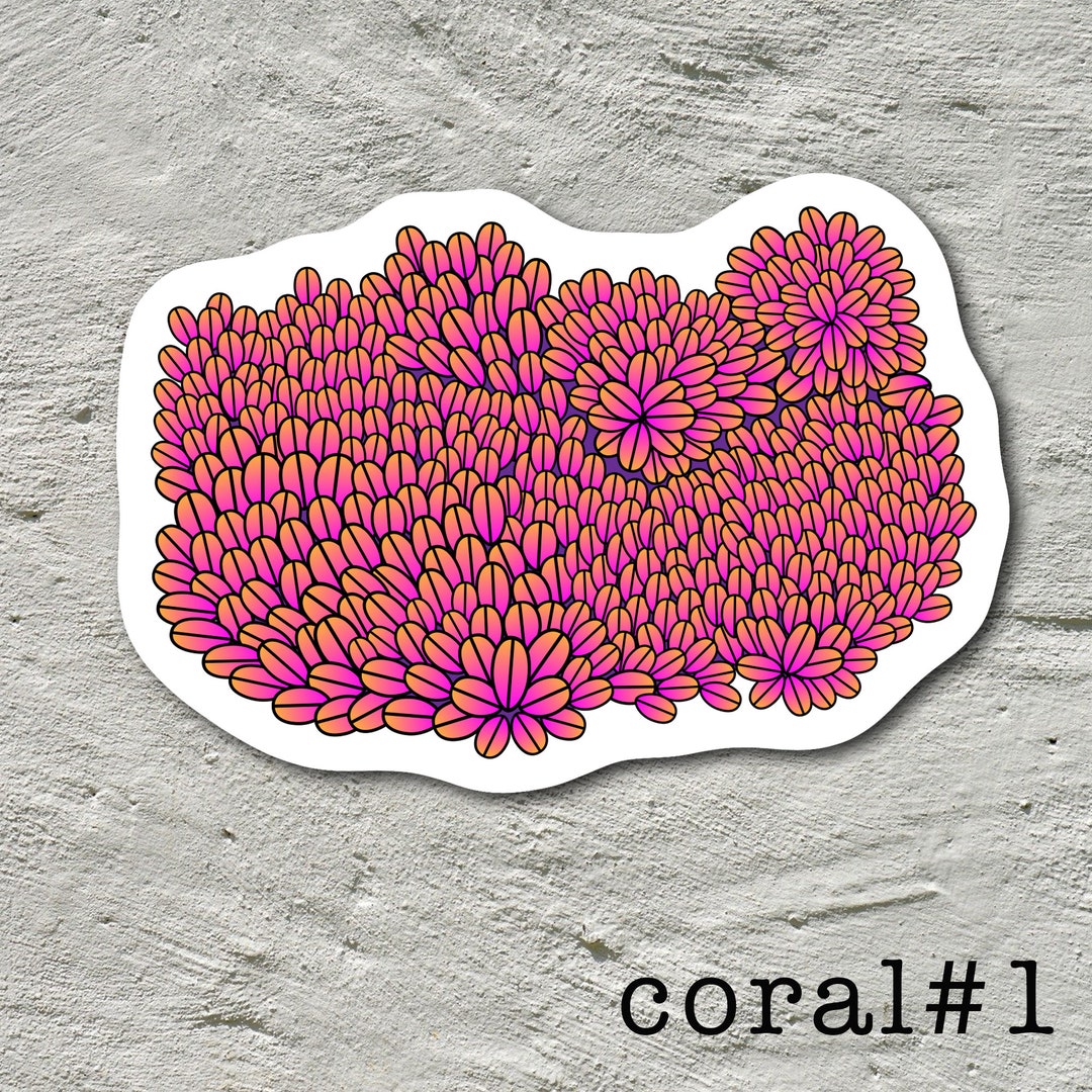 Coral Reef Stickers Coral Crazy Collection - Etsy