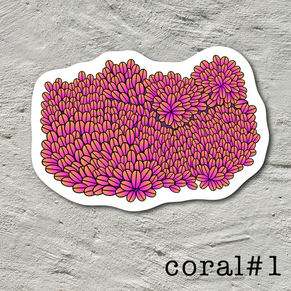 Coral Reef Stickers Coral Crazy Collection | Etsy
