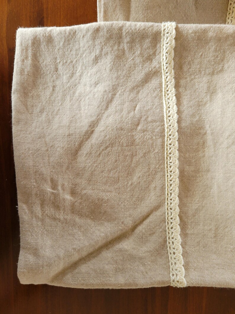 Vintage Dingle Irish Linen Bed Canopy With Pillowcases, Cottagecore ...