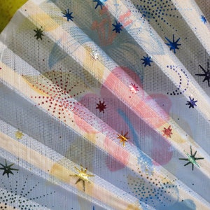 Pretty Chinese Fan With Shining Moons and Stars Design - Etsy