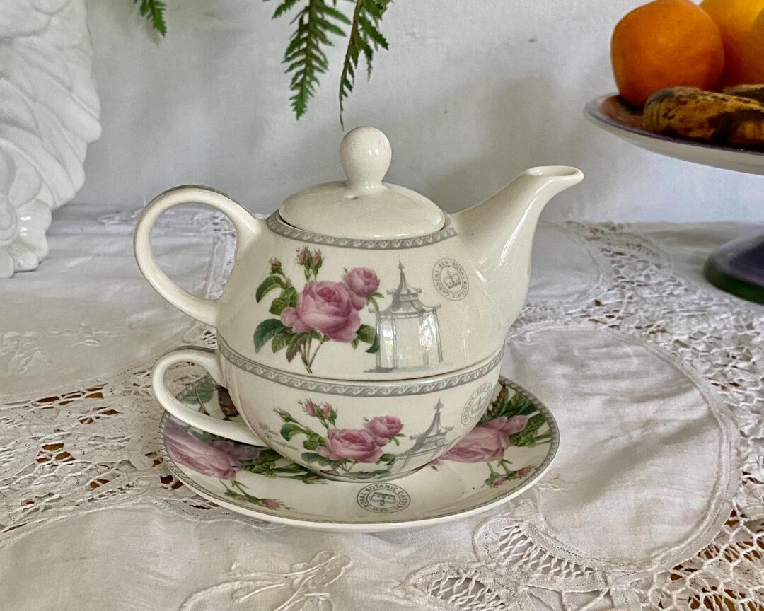 Kew Gardens Floral Teapot and Cup for One Royal Botanic Gardens Chintz ...