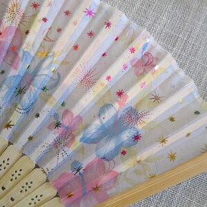 Pretty Chinese Fan With Shining Moons and Stars Design - Etsy