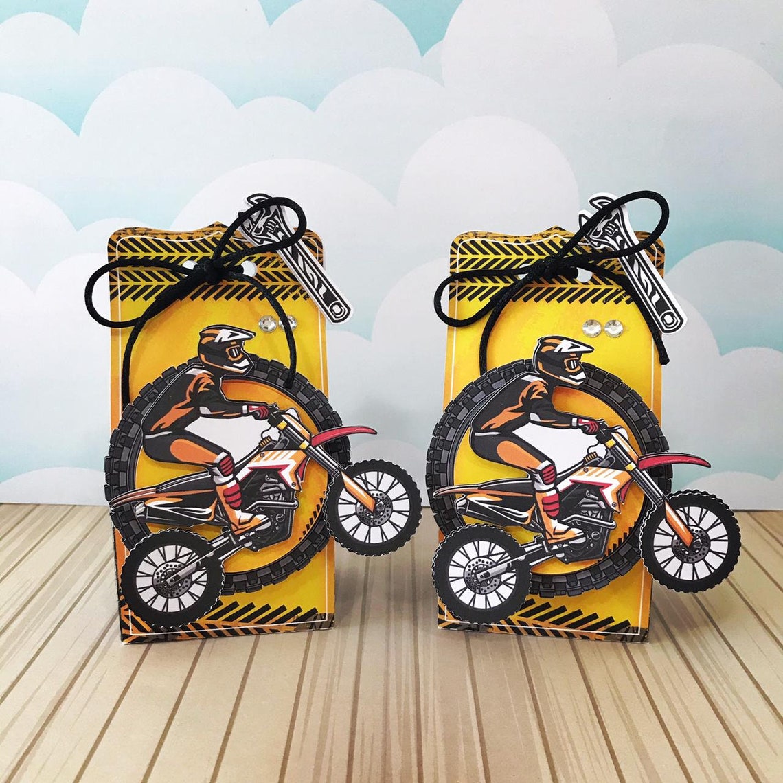 MOTOCROSS PRINTABLE Party Favors Boxes Personalized, Party Supplies ...