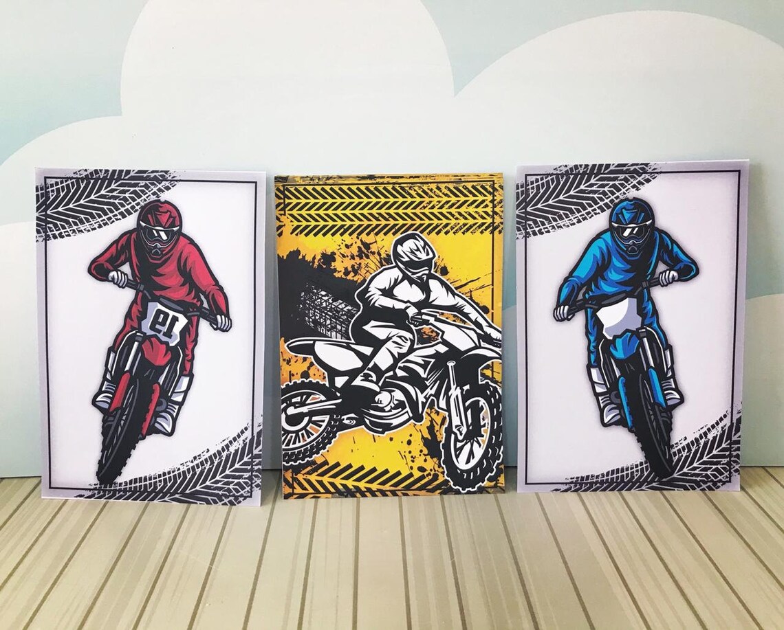 MOTOCROSS PRINTABLE Party Favors Boxes Personalized, Party Supplies ...