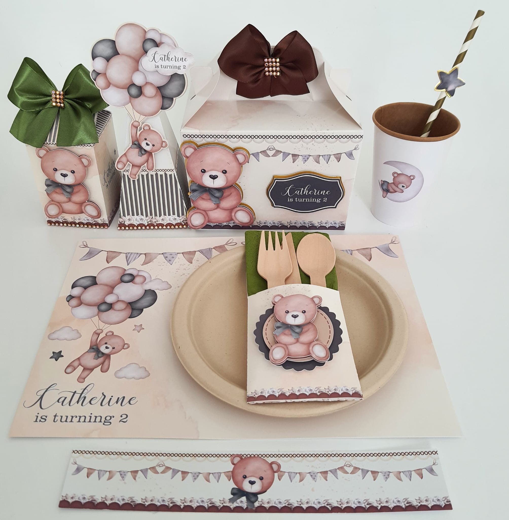 BOY'S BABY SHOWER Teddy Bear Party Favors Boxes Personalized, Party ...