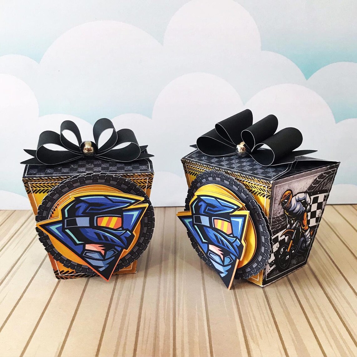MOTOCROSS PRINTABLE Party Favors Boxes Personalized, Party Supplies ...