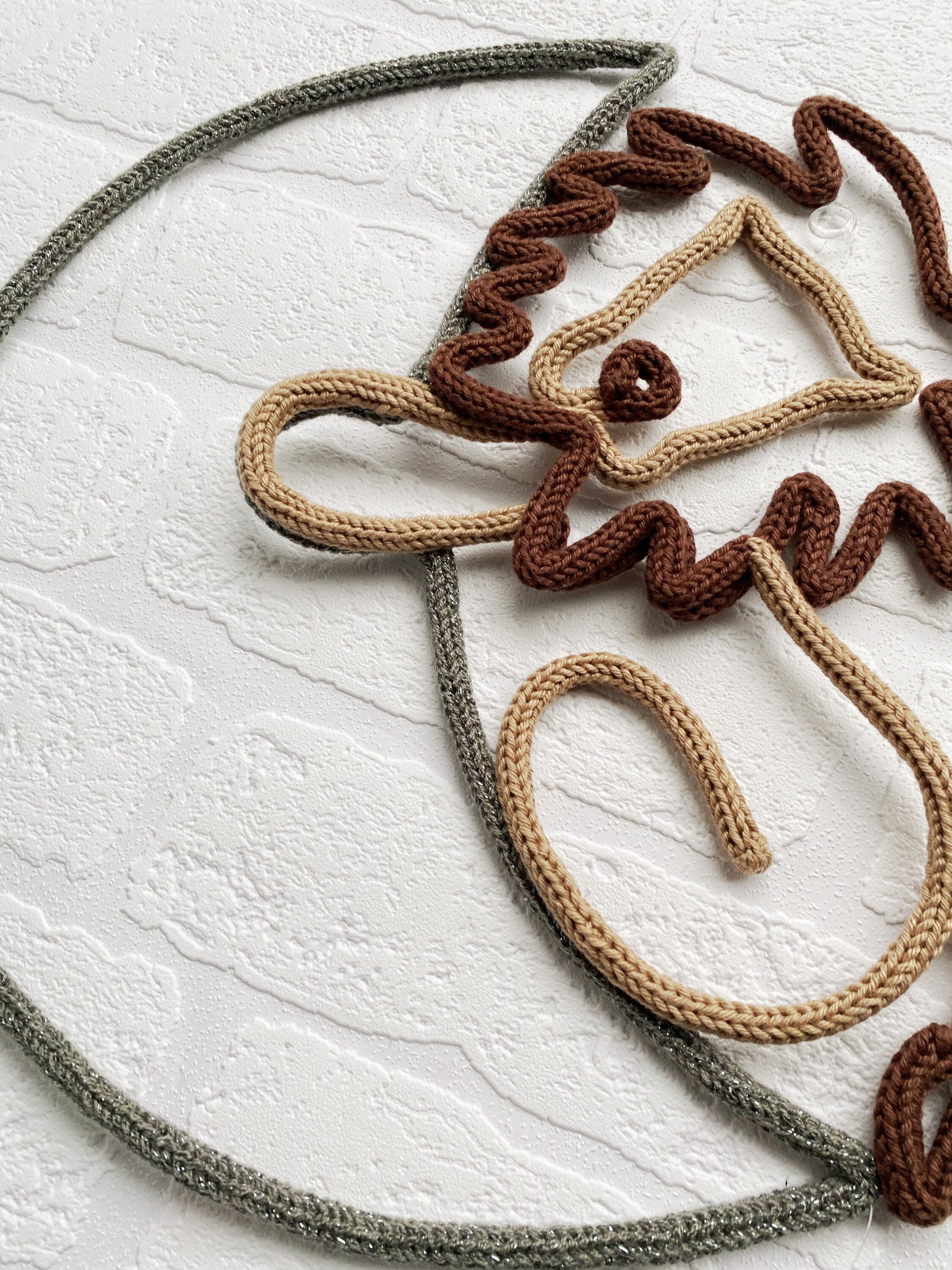 Knitted Wire Nursery Decor, Lion dormant sur la lune, Wire Art ...
